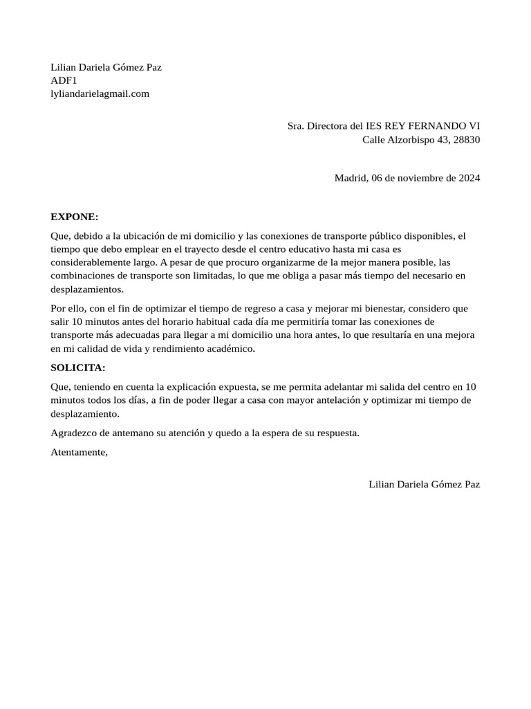 Expone y Solicita | PDF