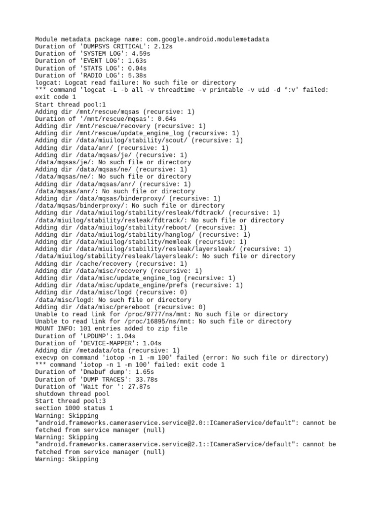 Bugreport Tapas - Global UKQ1.230917.001 2024 11 11 04 40 12 Dumpstate - Log 21231 | PDF ...