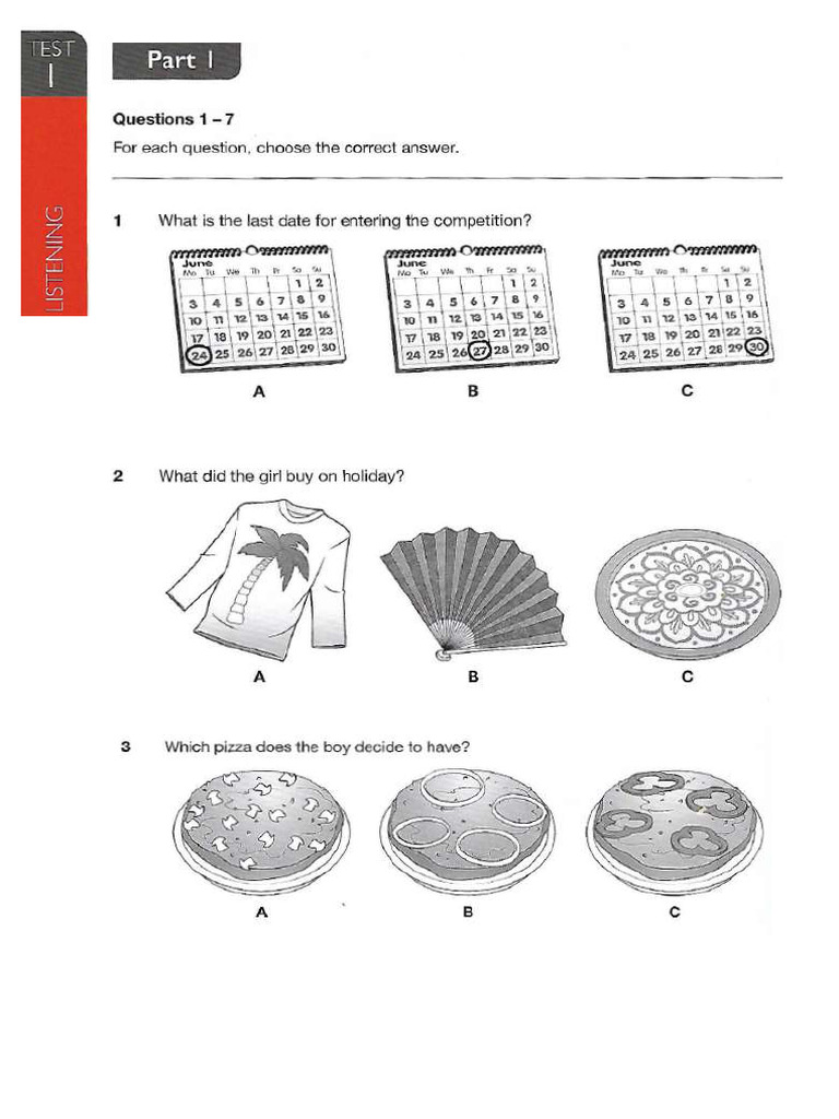 B1 Pearson Test 1 Listening | PDF