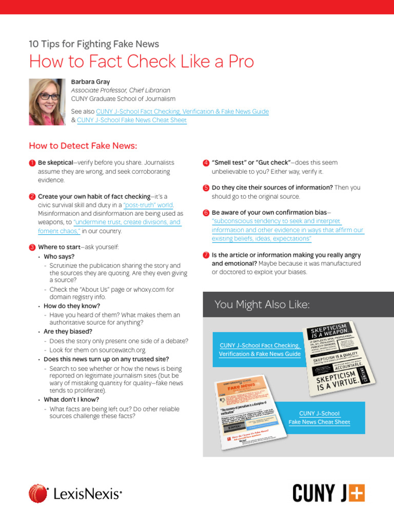 Nexis Webinar How To Fact Check Like A Pro | PDF | Lexis Nexis | Human ...
