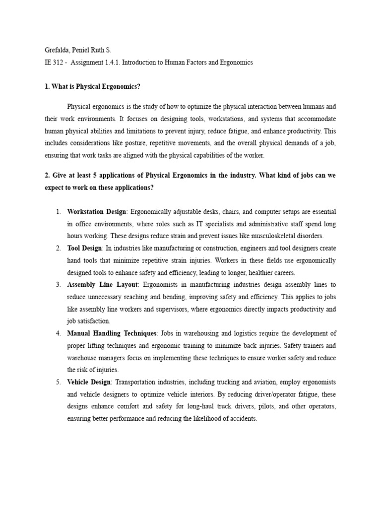 Grefalda - Assignment 1.4.1. Introduction To Human Factors and ...