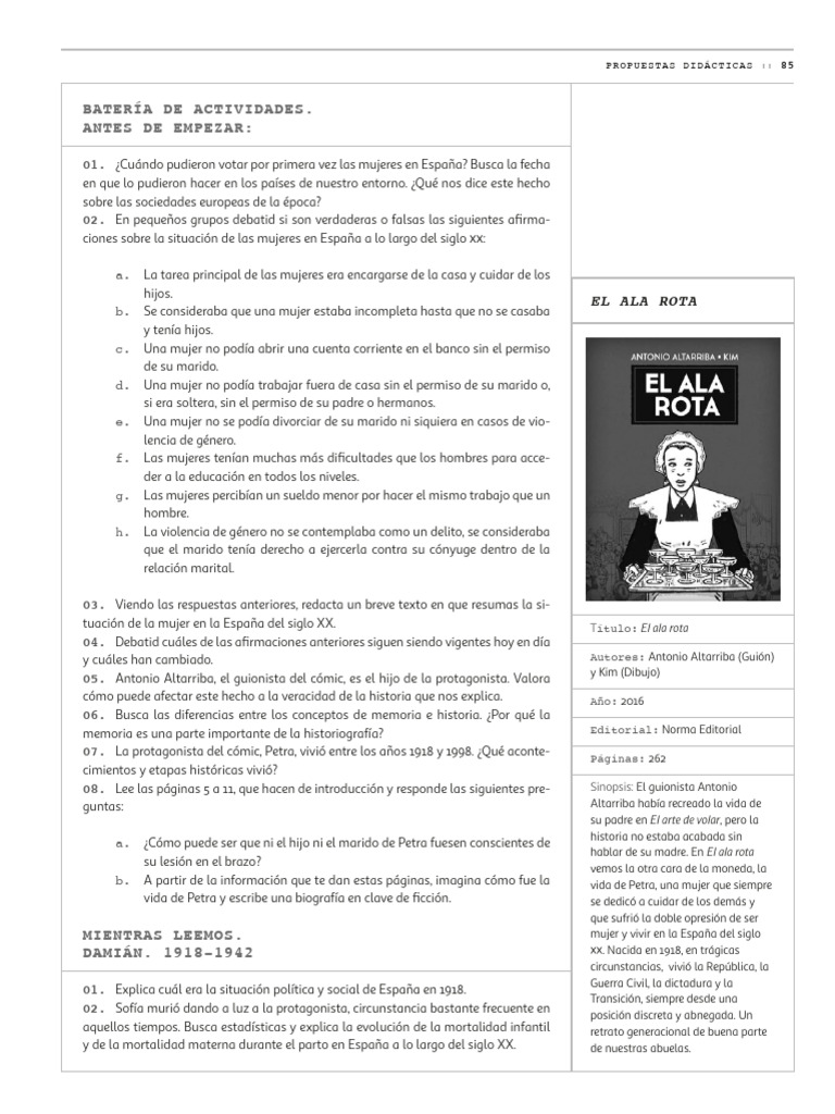 03-El Ala Rota | PDF | Mujer | Sufragio