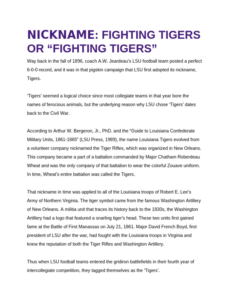 1 Tiger | PDF