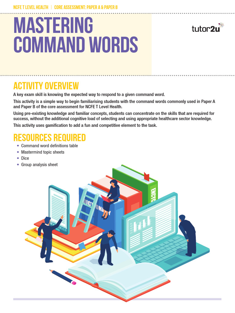 NCFE T Level Health Mastering Command Words | PDF | Question | Mc Donald's