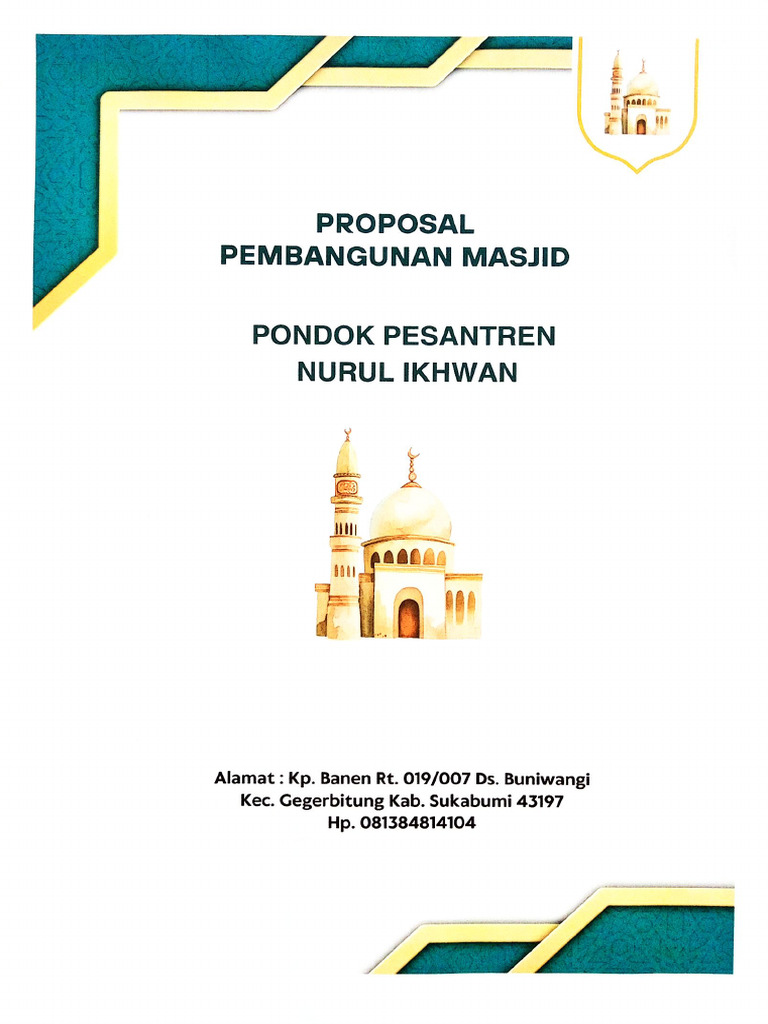 Proposal Masjid | PDF