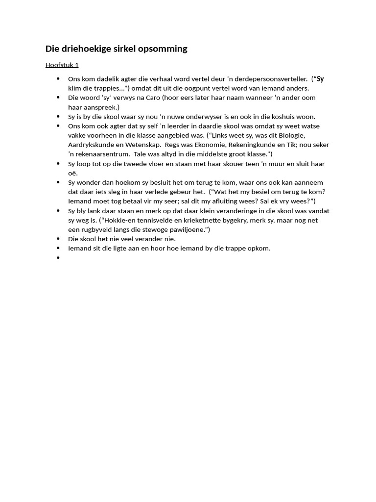 Die Driehoekige Sirkel Opsomming | PDF