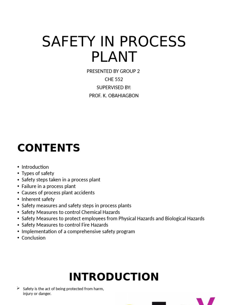 Process Plant Safety Measures Guide | PDF | Hazards | Personal ...