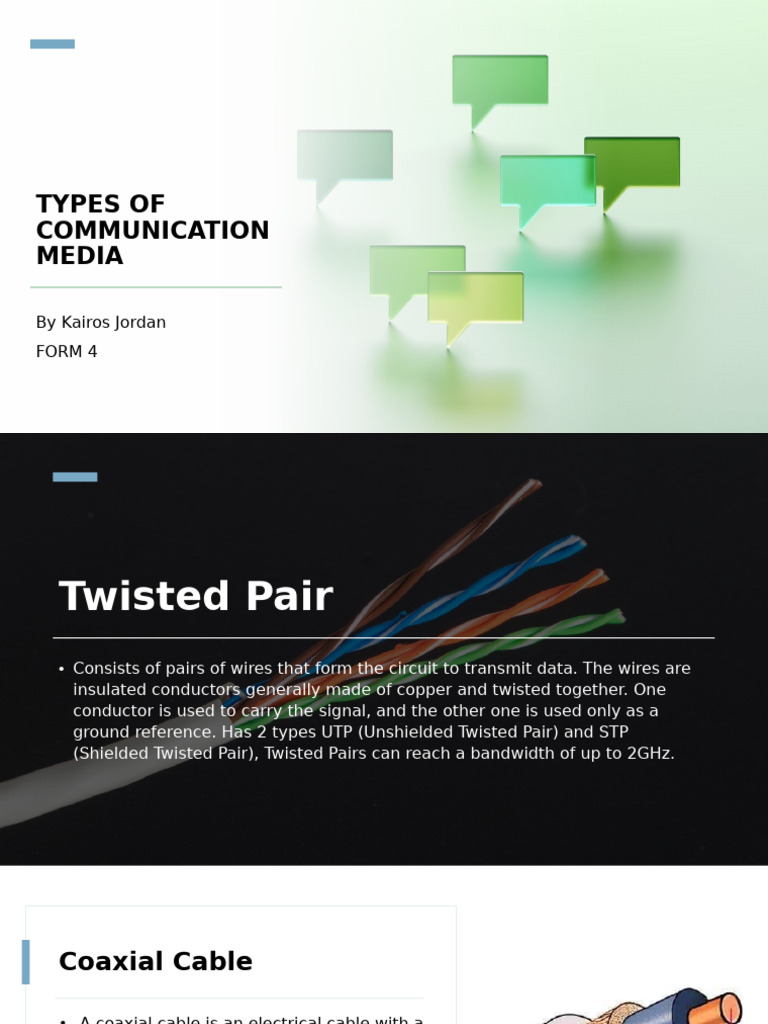Types of Communication Media Explained | PDF | Science & Mathematics ...