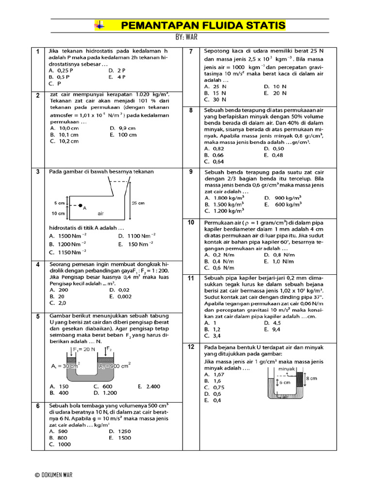 Pemantapan Fluida Statis | PDF