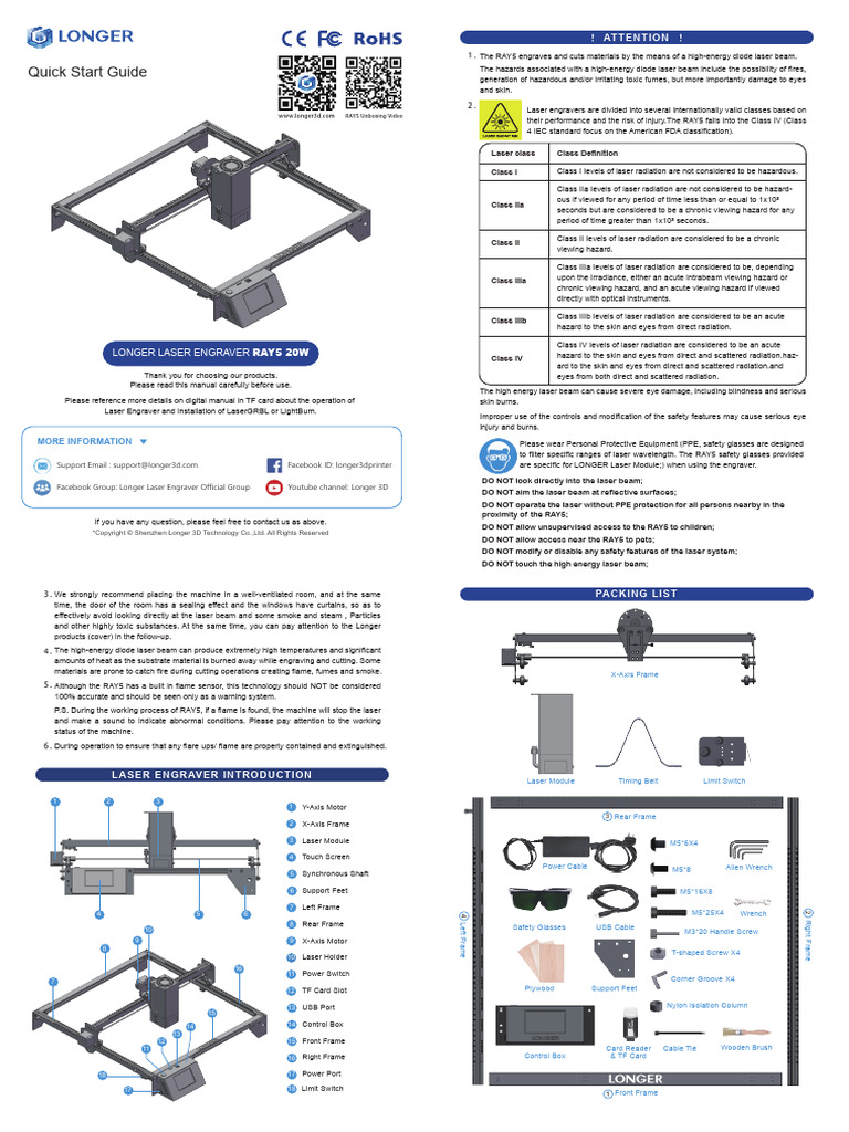 RAY5 20W Quick Start Guide v1 | PDF