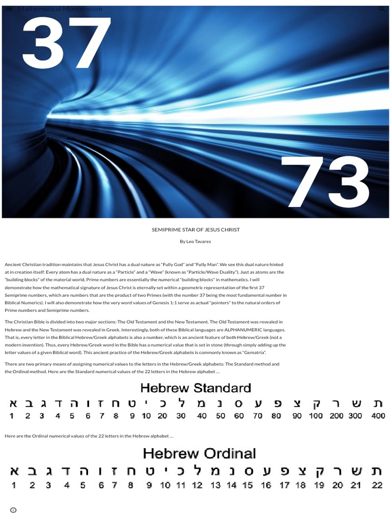 Semiprime Geometry of Jesus Christ | PDF | Prime Number | Bible