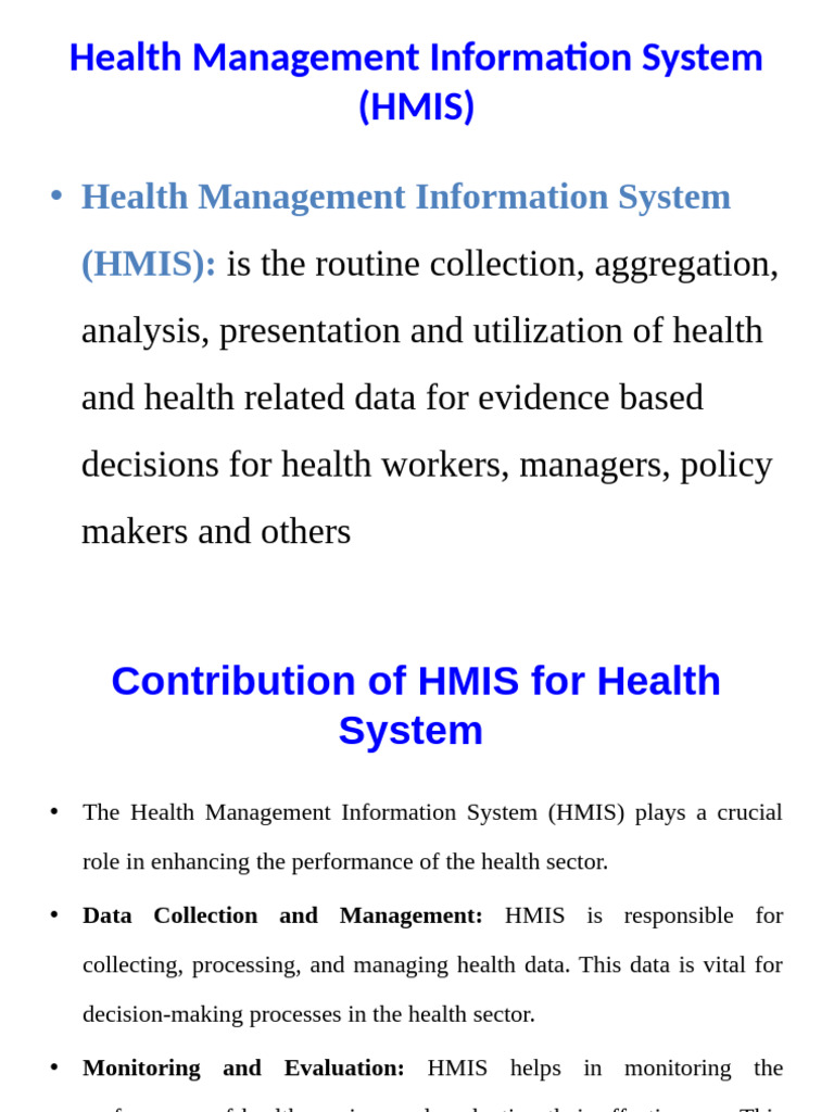 HMIS | PDF | Health Informatics | Evidence Based Medicine