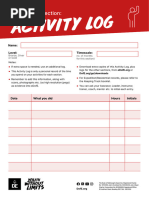 ActivityLog Volunteering | PDF