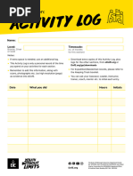 Activity Log Physical | PDF