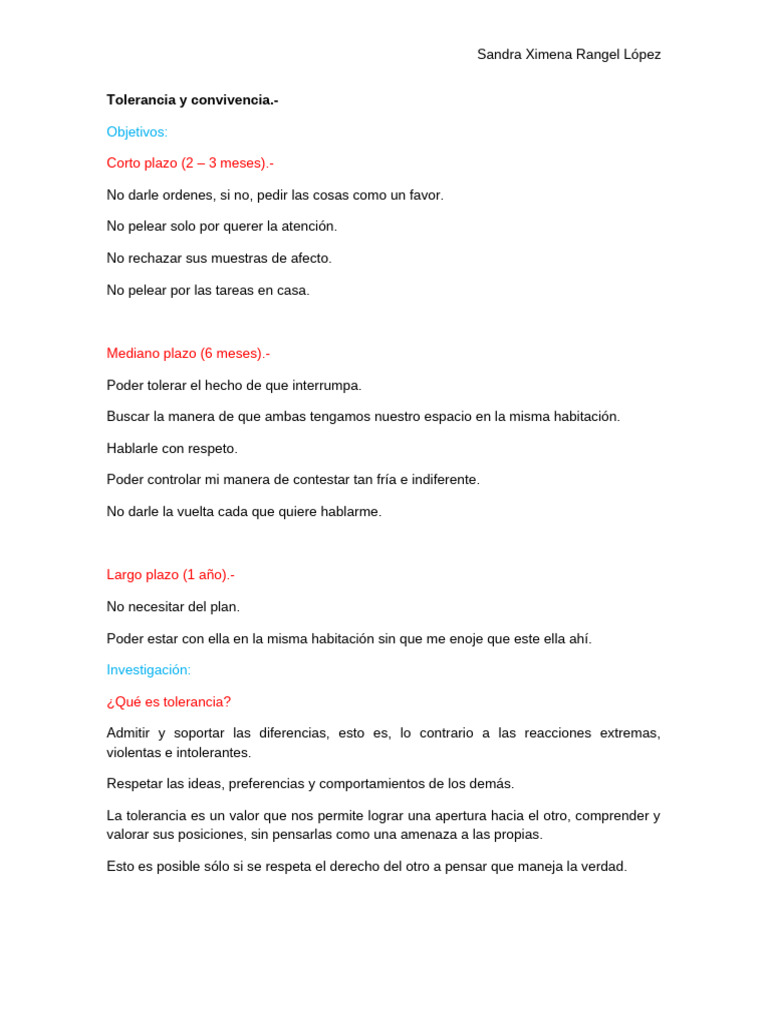 Tolerancia y Convivencia | PDF | Tolerancia