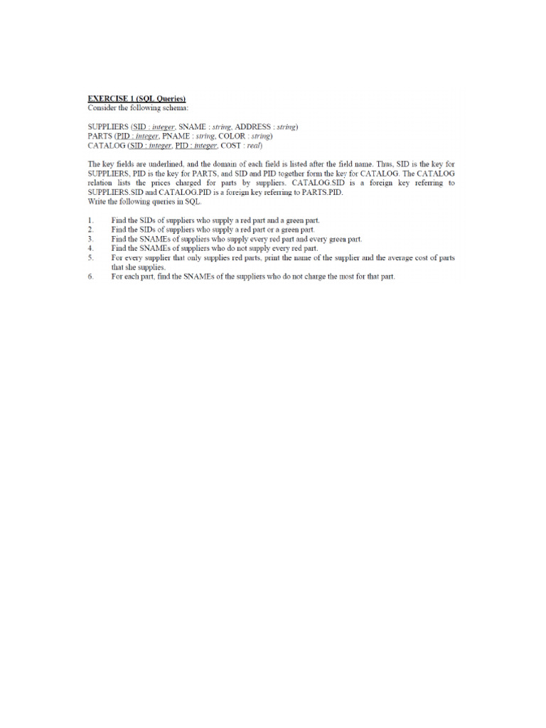 SQL Integrity Constraints Exercise | PDF
