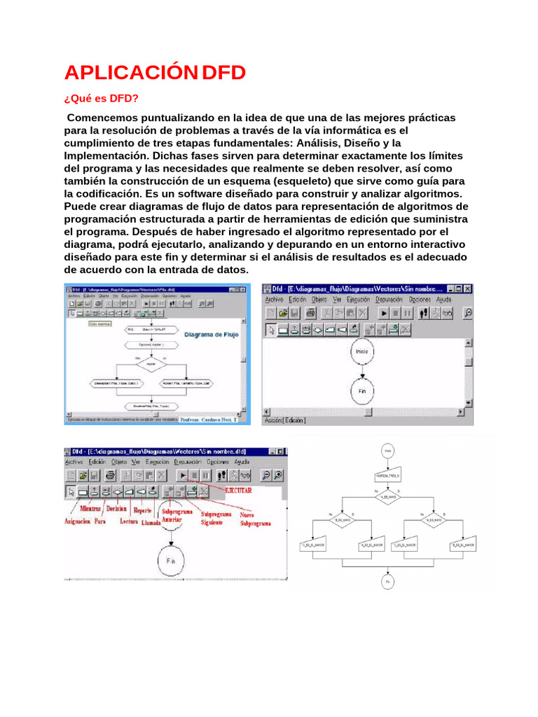 DFD: Software para Diagramas de Flujo | PDF | Informática | Tecnología