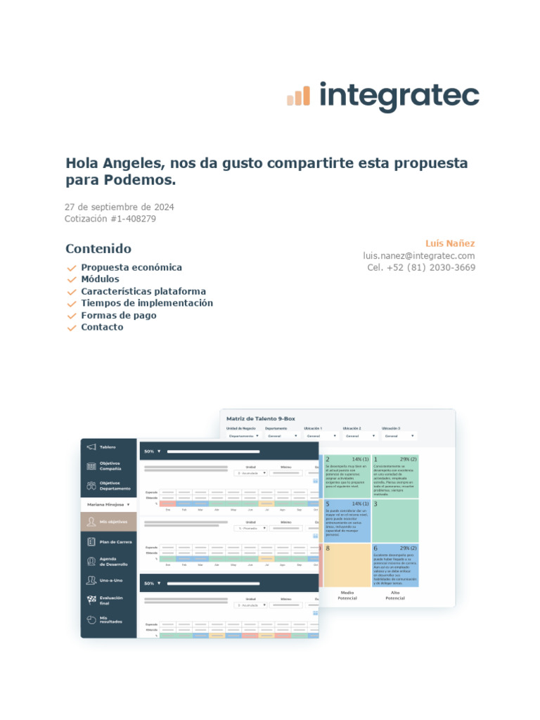 Propuesta Integratec - Podemos-V1 | PDF | Planificación de recursos ...