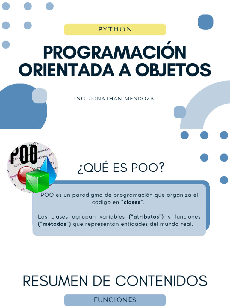 Programación Orientada A Objetos | PDF | Objeto (informática ...