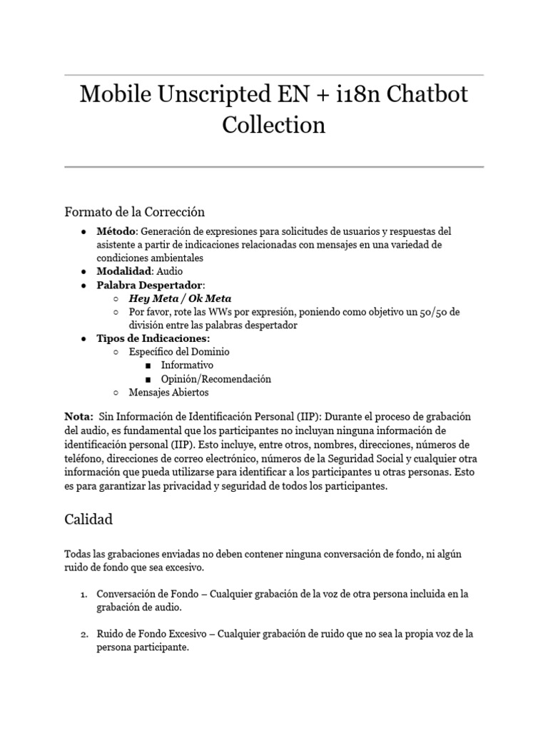 Mobile Unscripted Spanish I18n Chatbot Collection SPANISH GUIDES 1 ...
