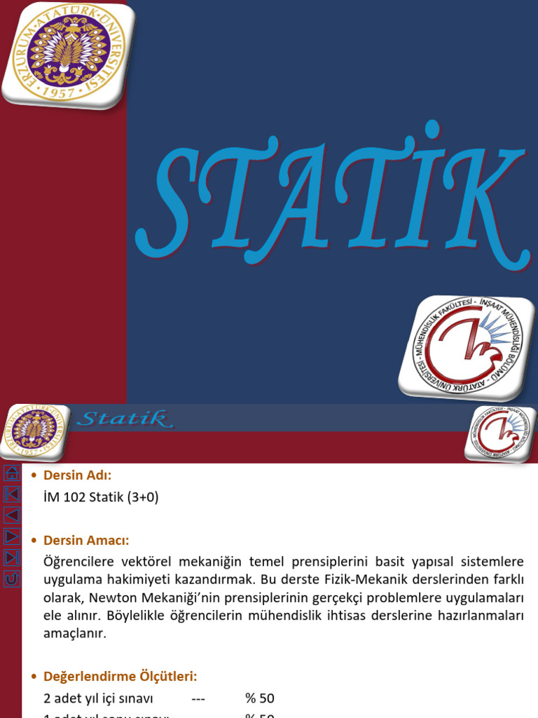 Statik Ders Notu1 | PDF