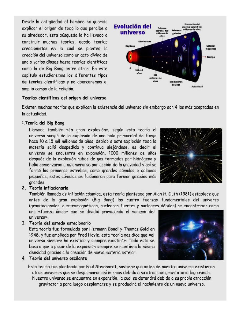Hoja de Aplicacion Sobre El Universo. | PDF
