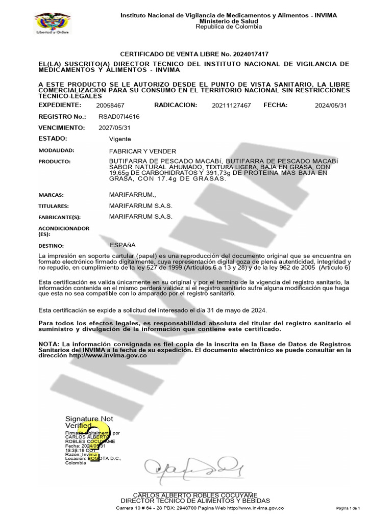 CVL INVma | PDF | Alimentos
