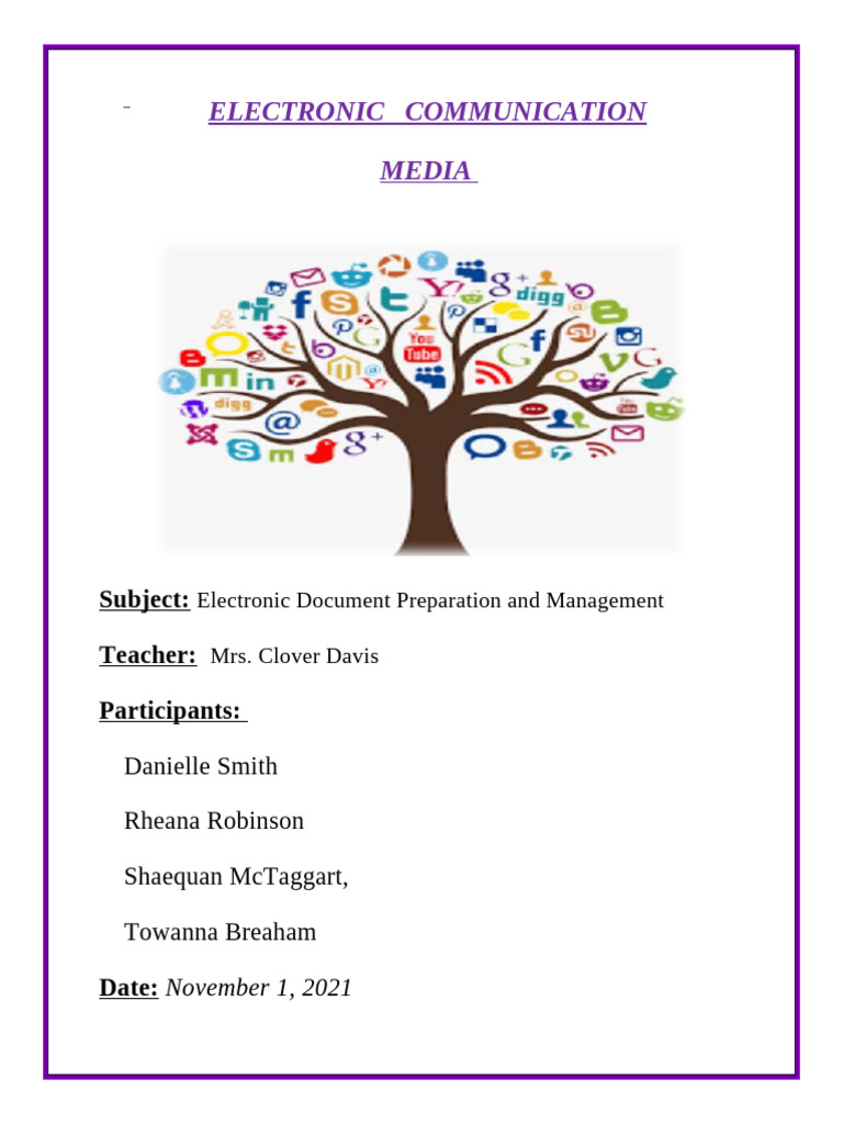 Advantages of Electronic Communication Media Sba | PDF | Communication ...