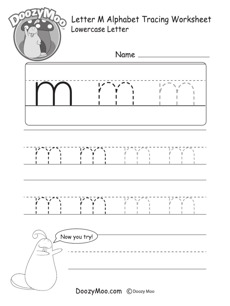 Https Doozymoo - Com PDF Lowercase Letter Tracing Lowercase Letter M ...