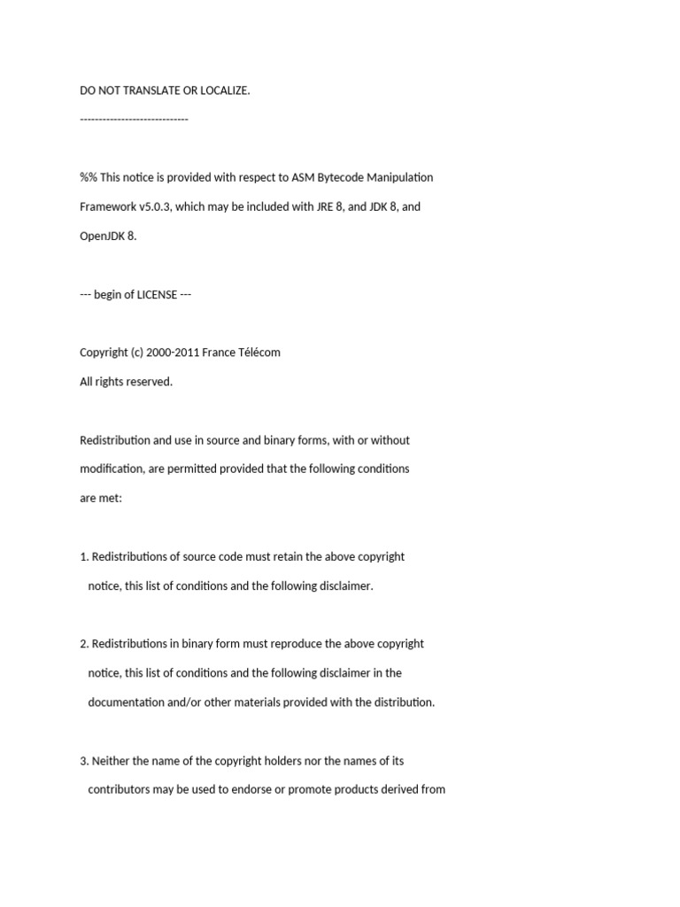 Do Not Translate or Localize | PDF | Library (Computing) | License