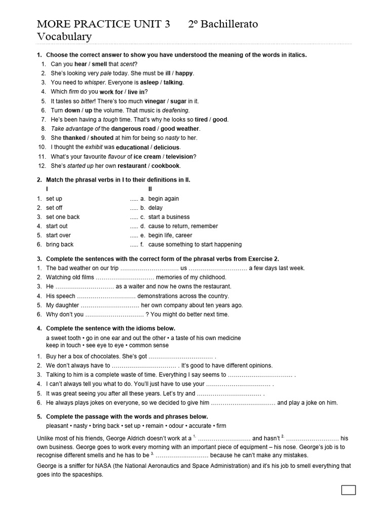 More Practice Unit 3,4 | PDF | Linguistics | Grammar
