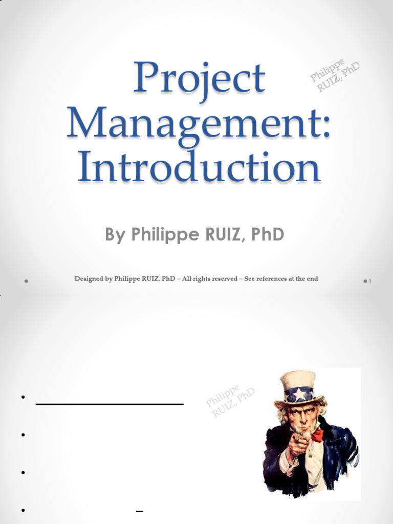 1a-Project Management-Introduction | PDF | Project Management | Fair Use
