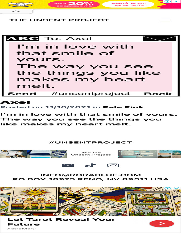 Unsent Text Message To Axel - Submission 4587928 - The Unsent Project | PDF