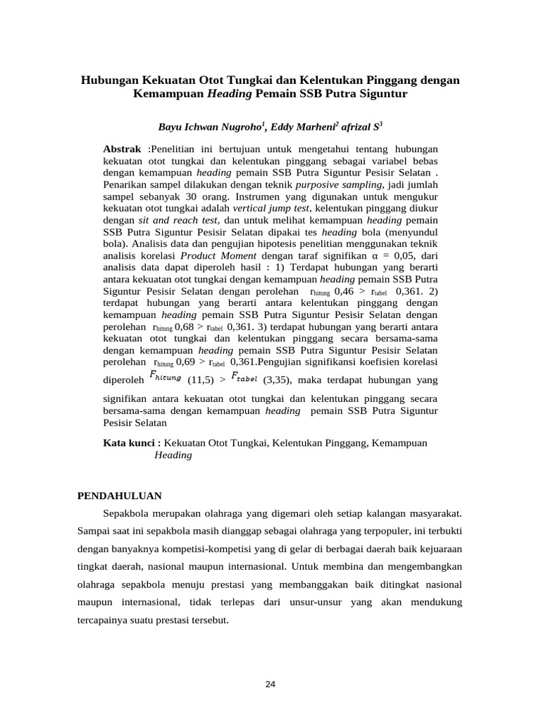 Hubungan Kekuatan Otot Tungkai Dan Kelen Af457dd7 | PDF