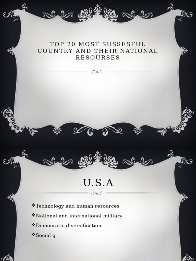 Top 20 Most Sussesful Country and Their National | PDF