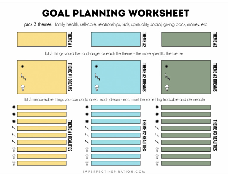 Goal Planning Worksheet | PDF