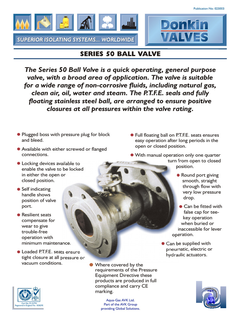 Series 50 DV | PDF | Valve | Mechanical Engineering