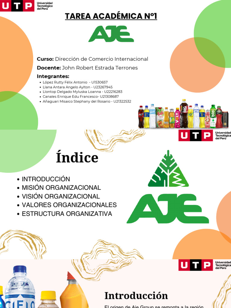 TA 1 Empresa AJE | PDF | Economias