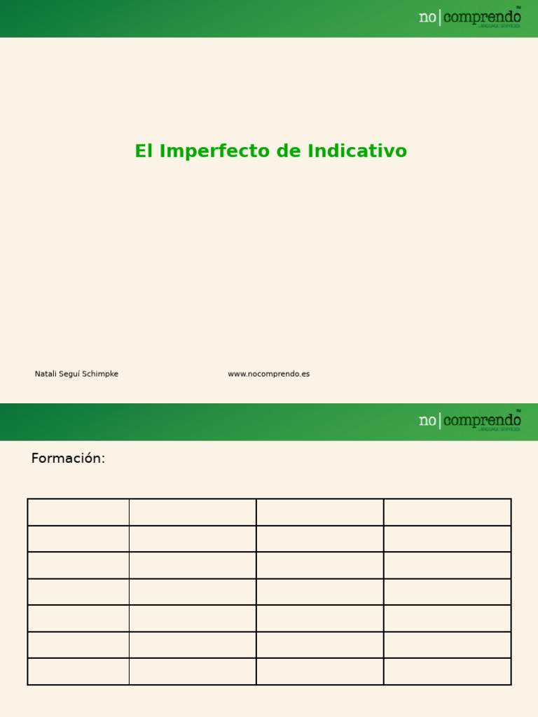 Uso del Imperfecto en Español | PDF