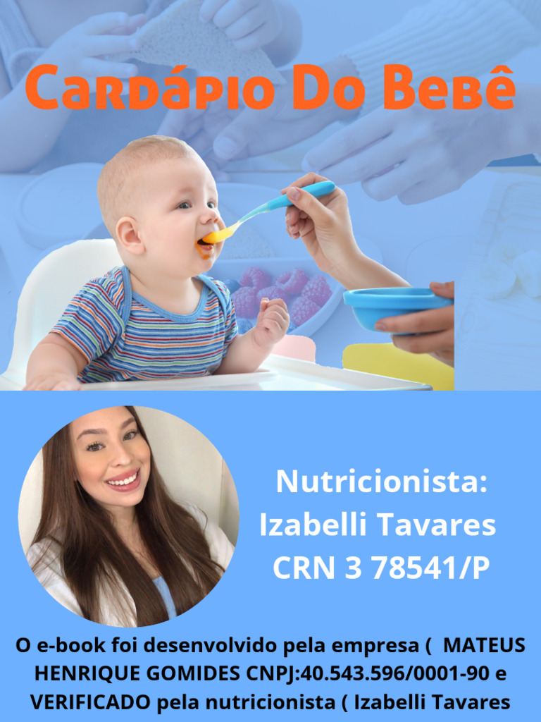 Cardápio do bebe | PDF | Creme (gastronomia) | Banana