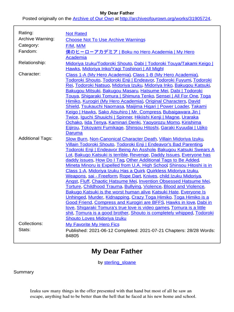 My Dear Father | PDF | Art | Mystery, Thriller & Crime Fiction