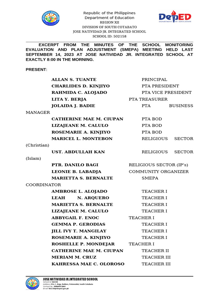 Pta Resolution Classroom Building Jnis | PDF