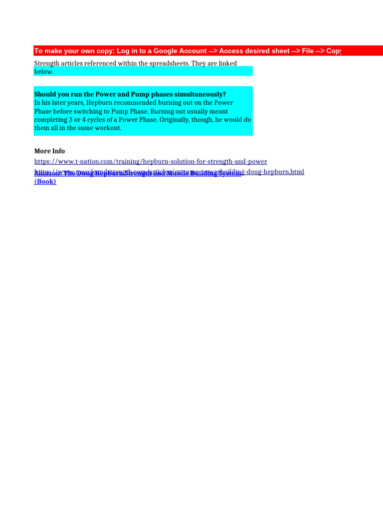 Doug Hepburn Powerbuilding Methods | PDF | Physical Exercise | Strength ...