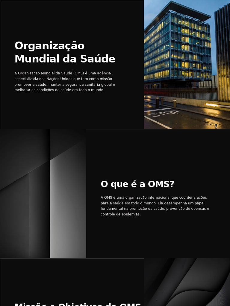 Funções e Desafios da OMS na Saúde Global | PDF | Autoajuda