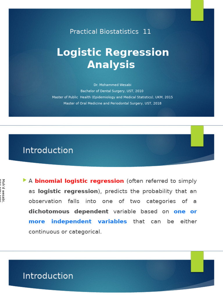 11th Practical Session SPSS, Biostatistics For Postgraduates 2024 | PDF ...