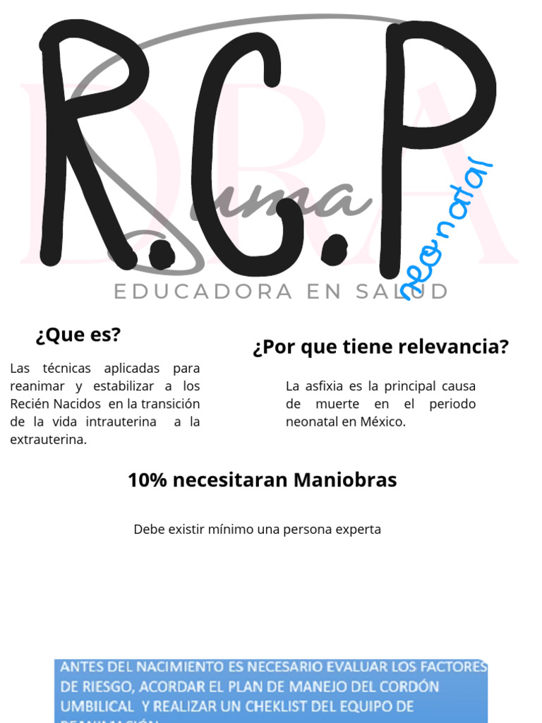 Reanimación Neonatal: Guía Práctica | PDF | Feto | Reproducción humana