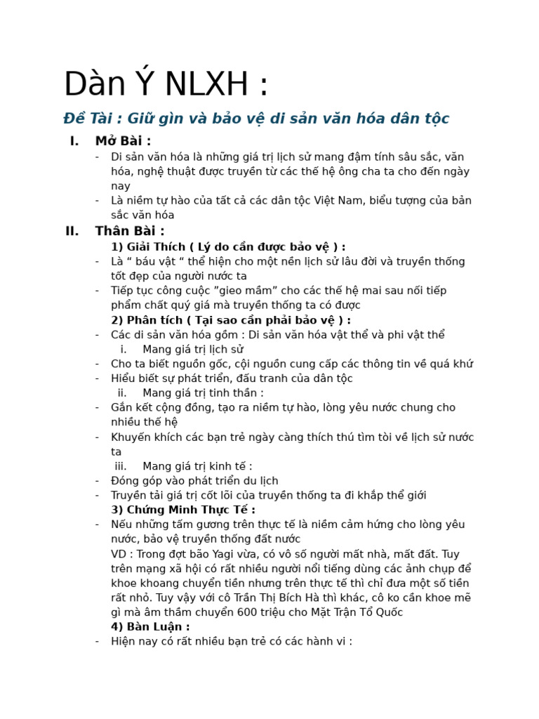 Dàn Ý NLXH | PDF