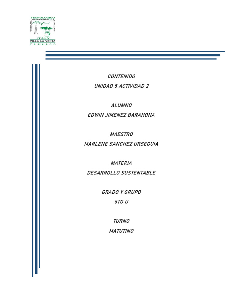 Unidad 5 Act 2 | PDF