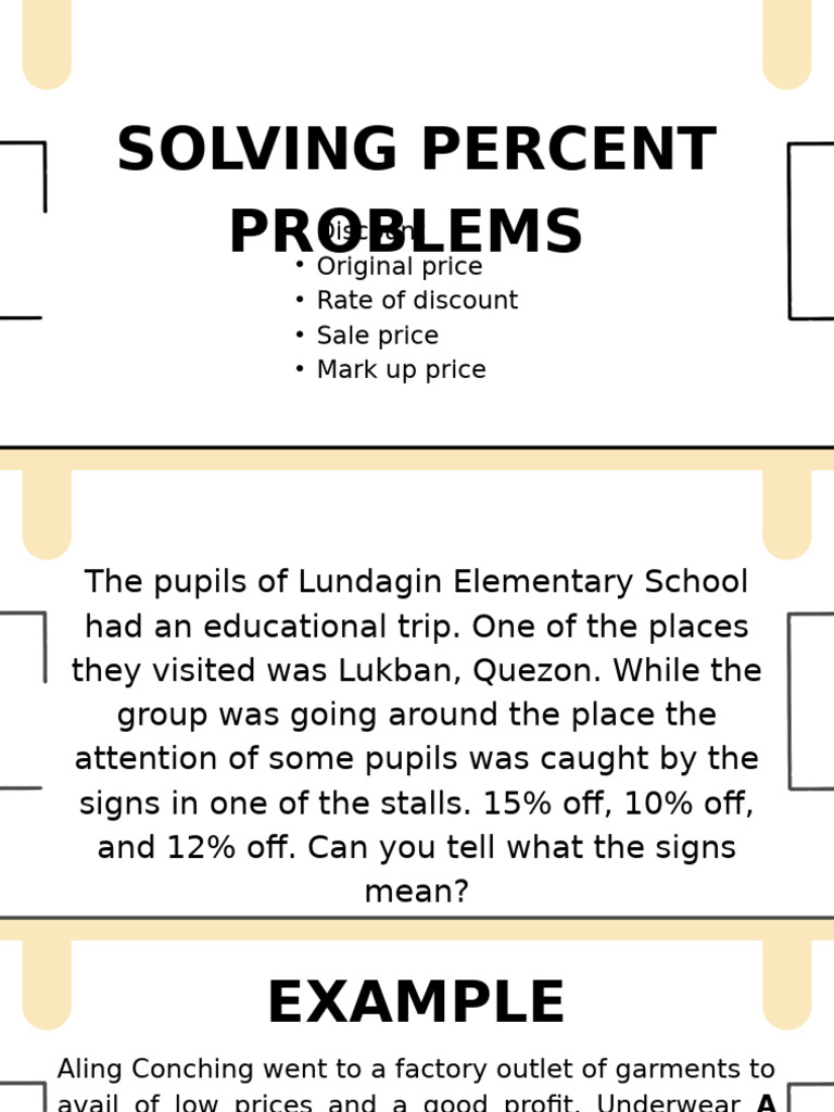 Application of Percent | PDF | Business | Self-Improvement