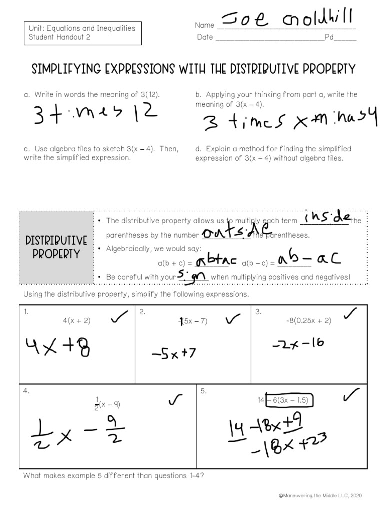 Distributive Property | PDF | Mathematical Objects | Abstract Algebra